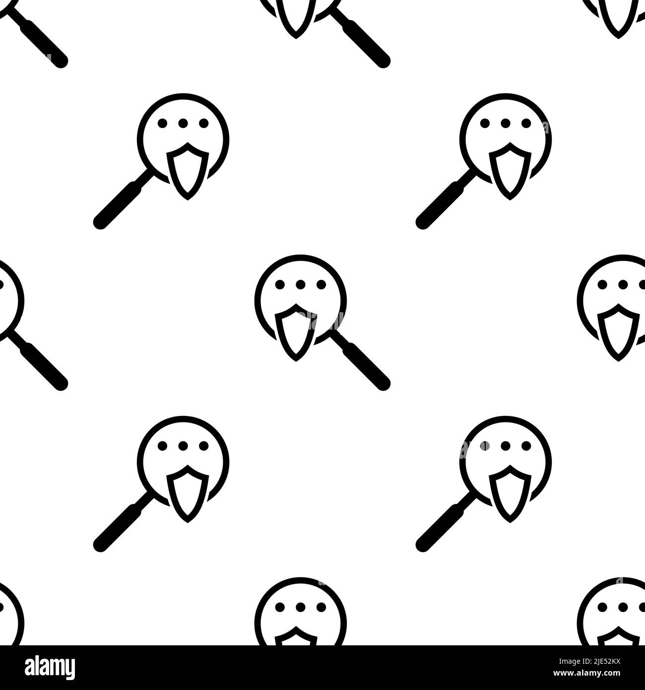 Secure Search Icon Seamless Pattern, Secure Search System Vector Art ...