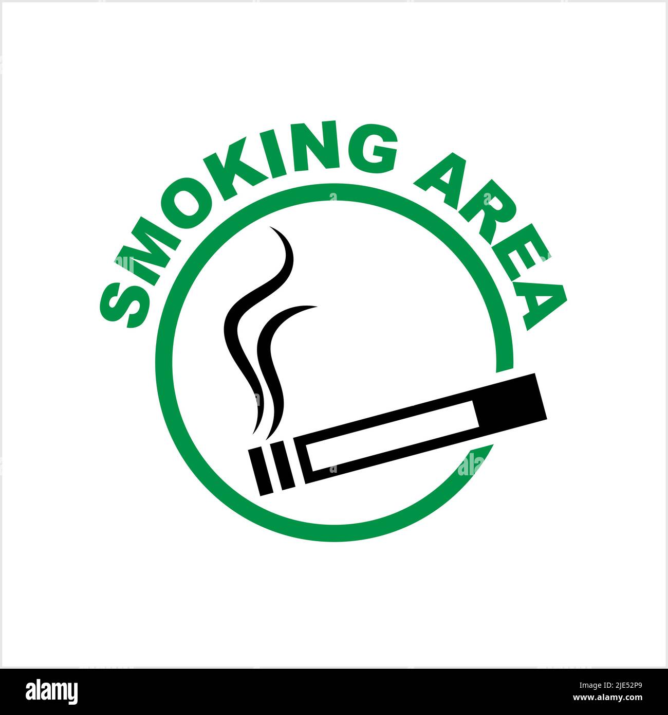 Smoking Area Icon, Designated Smoking Area, Smoking Zone Icon Vector ...