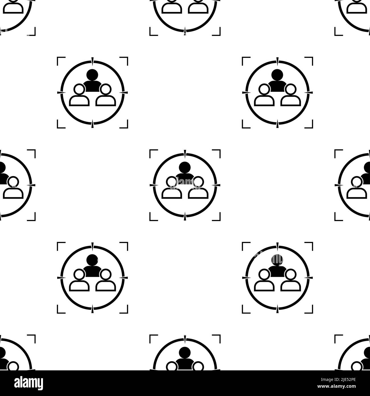 Target Audience Icon Seamless Pattern, Intended Audience Vector Art ...
