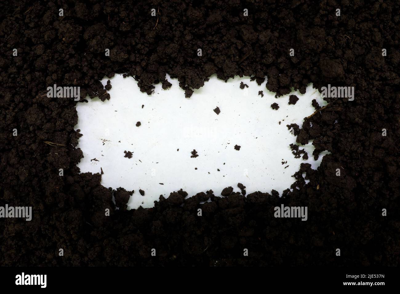 White empty text space with dark black soil border background Stock ...