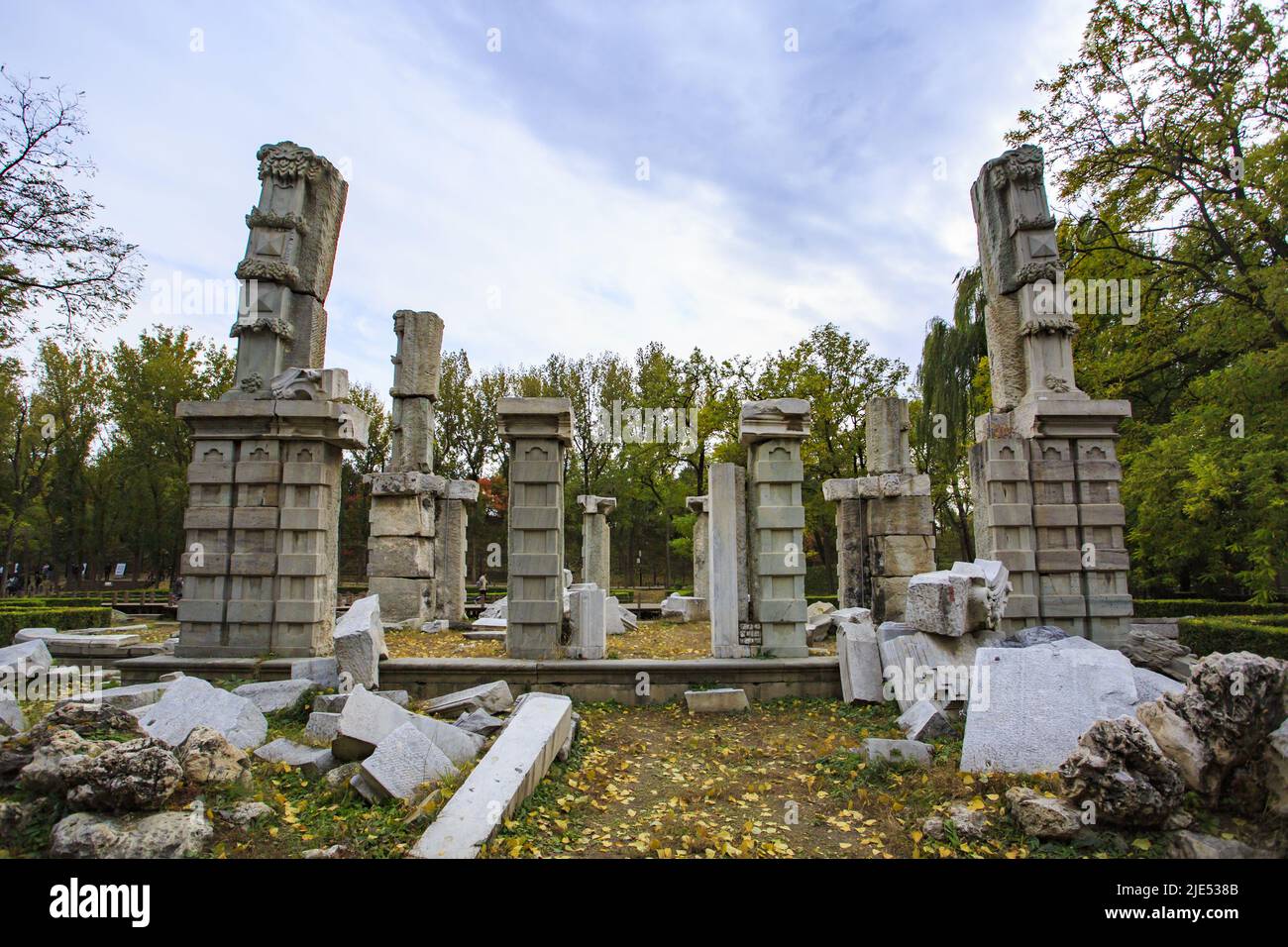 Beijing the Summer Palace the royal garden autumn ruins Stock Photo - Alamy