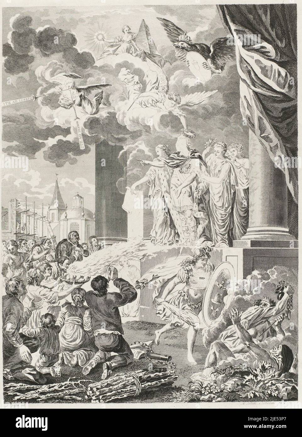 Allegory of the Joseph II edict on religious freedom for Protestants ...
