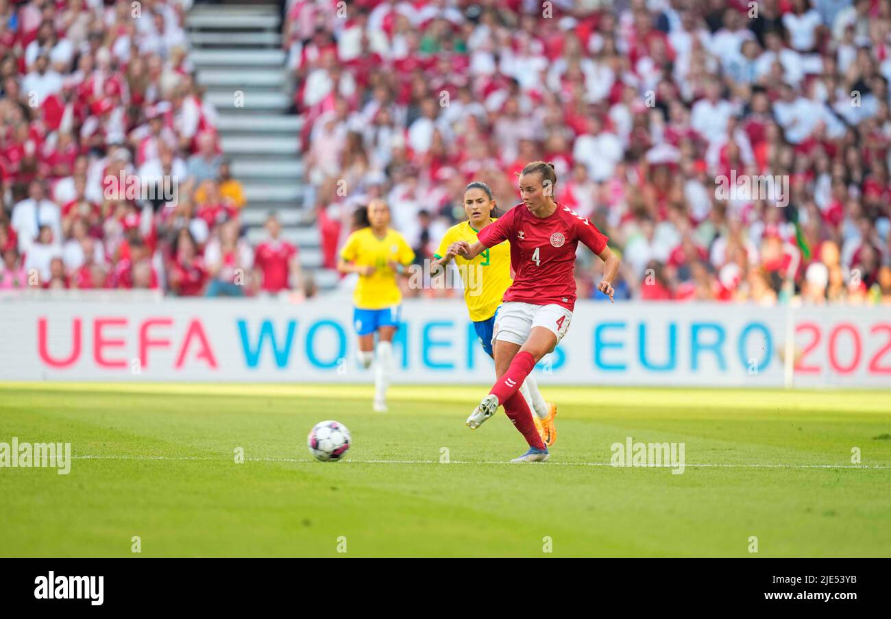 Parken Stadium, Copenhagen, Denmark. 24th June, 2022. Rikke Sevecke of ...