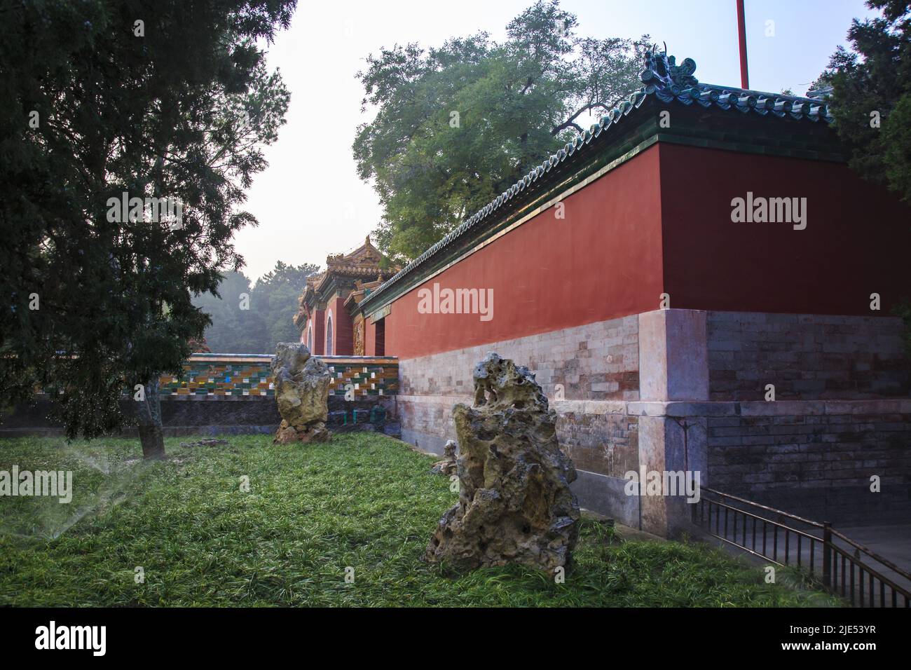 Beijing beihai park the royal garden sunshine blue sky Stock Photo - Alamy