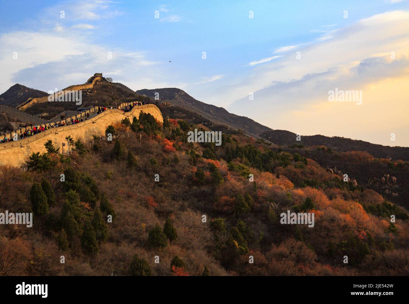 Beijing badaling the Great Wall ancient buildings towers Stock Photo ...
