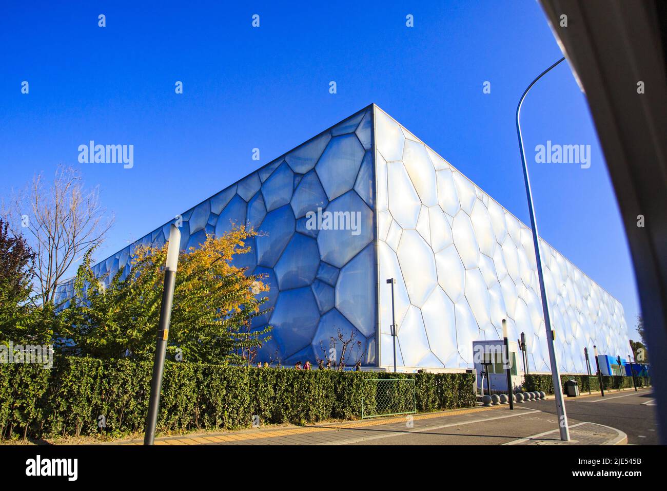 Beijing the Olympic park stadium water cube sports Stock Photo - Alamy