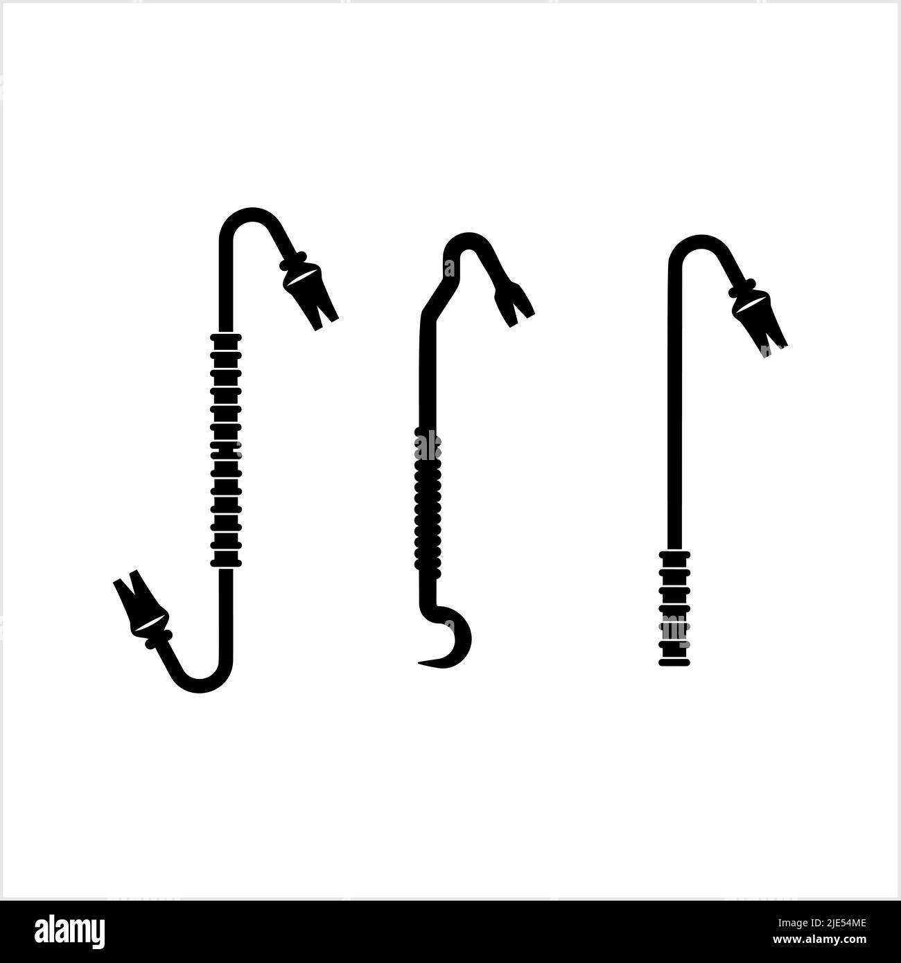 Crowbar Icon, Crowbar Rod Vector Art Illustration Stock Vector Image ...