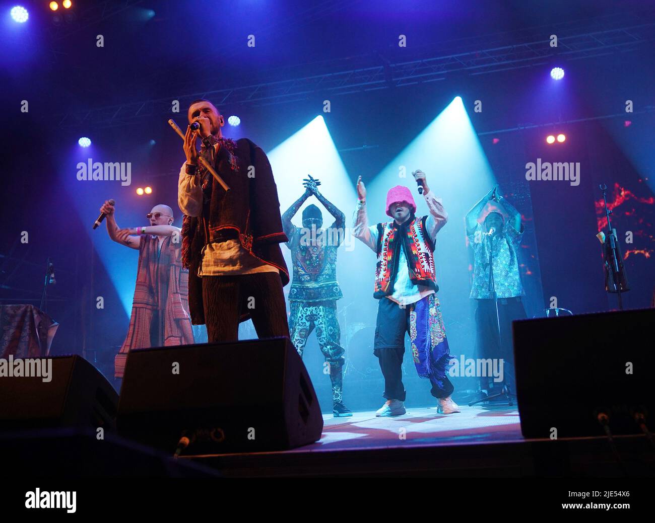 Kalush Orchestra, Eurovision winners from Ukraine, performing their ...