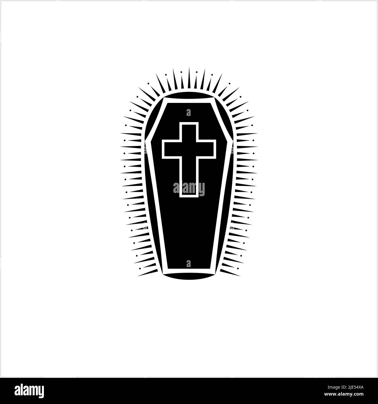 Coffin Icon, Coffin Design Vector Art Illustration Stock Vector Image ...