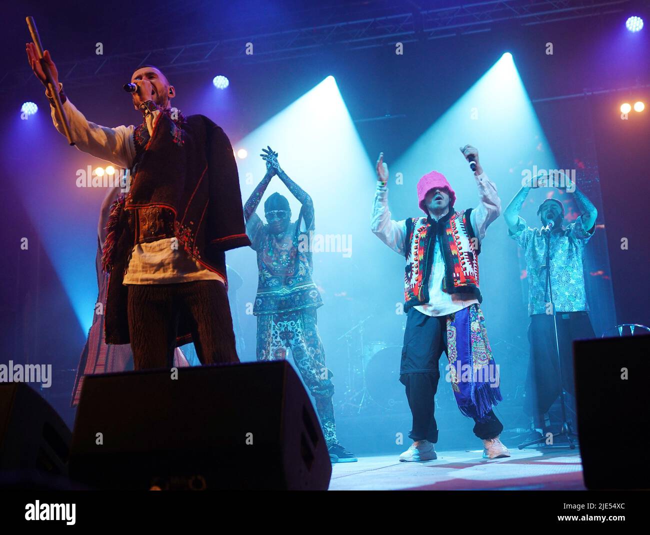 Kalush Orchestra, Eurovision winners from Ukraine, performing their ...