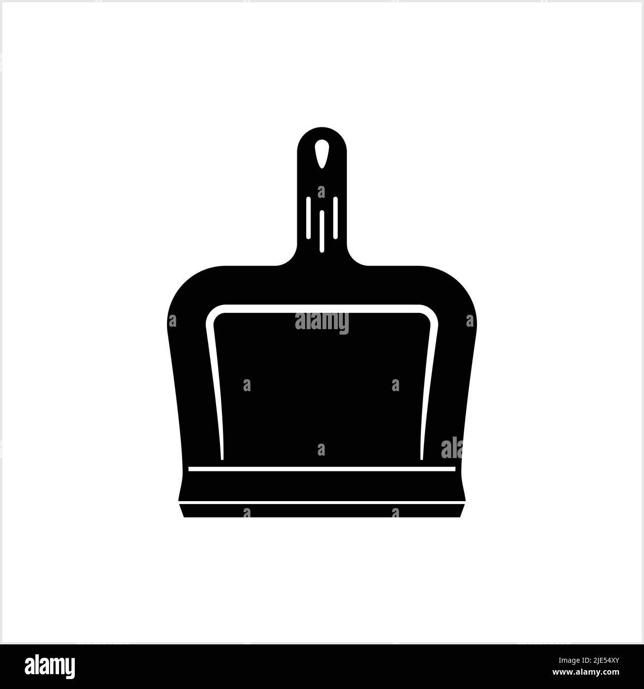 Dust Pan Icon, Dust Cleaning Collecting Utensil Vector Art Illustration ...