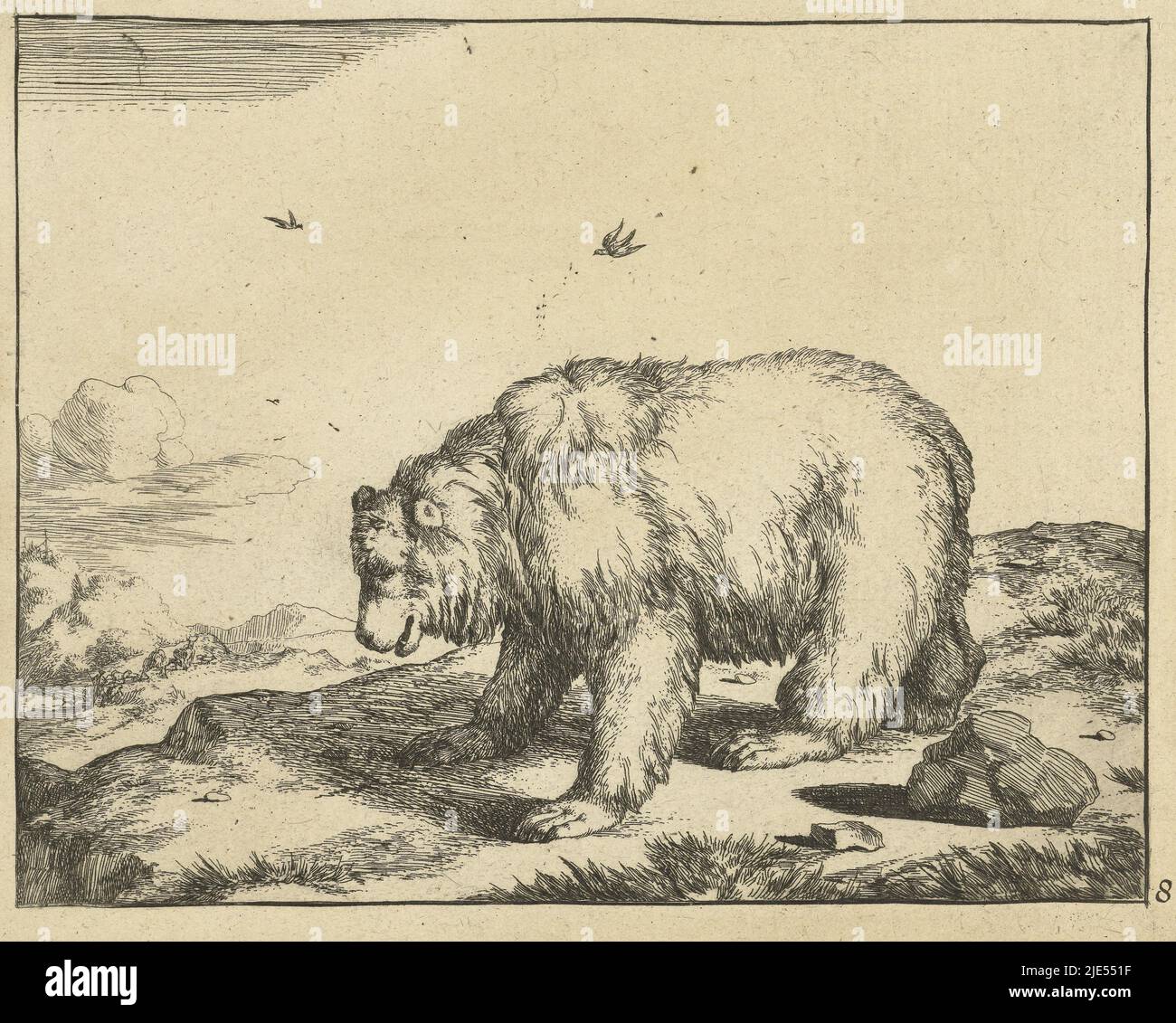 Standing Bear, and Profile Bears (series title), print maker: Marcus de ...
