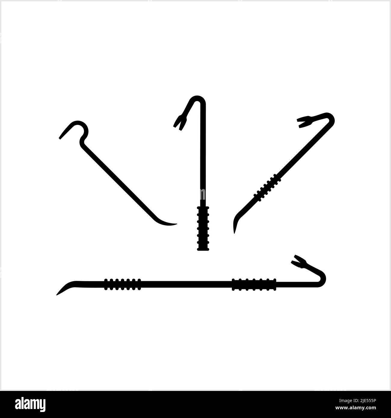 Crowbar Icon, Crowbar Rod Vector Art Illustration Stock Vector Image ...