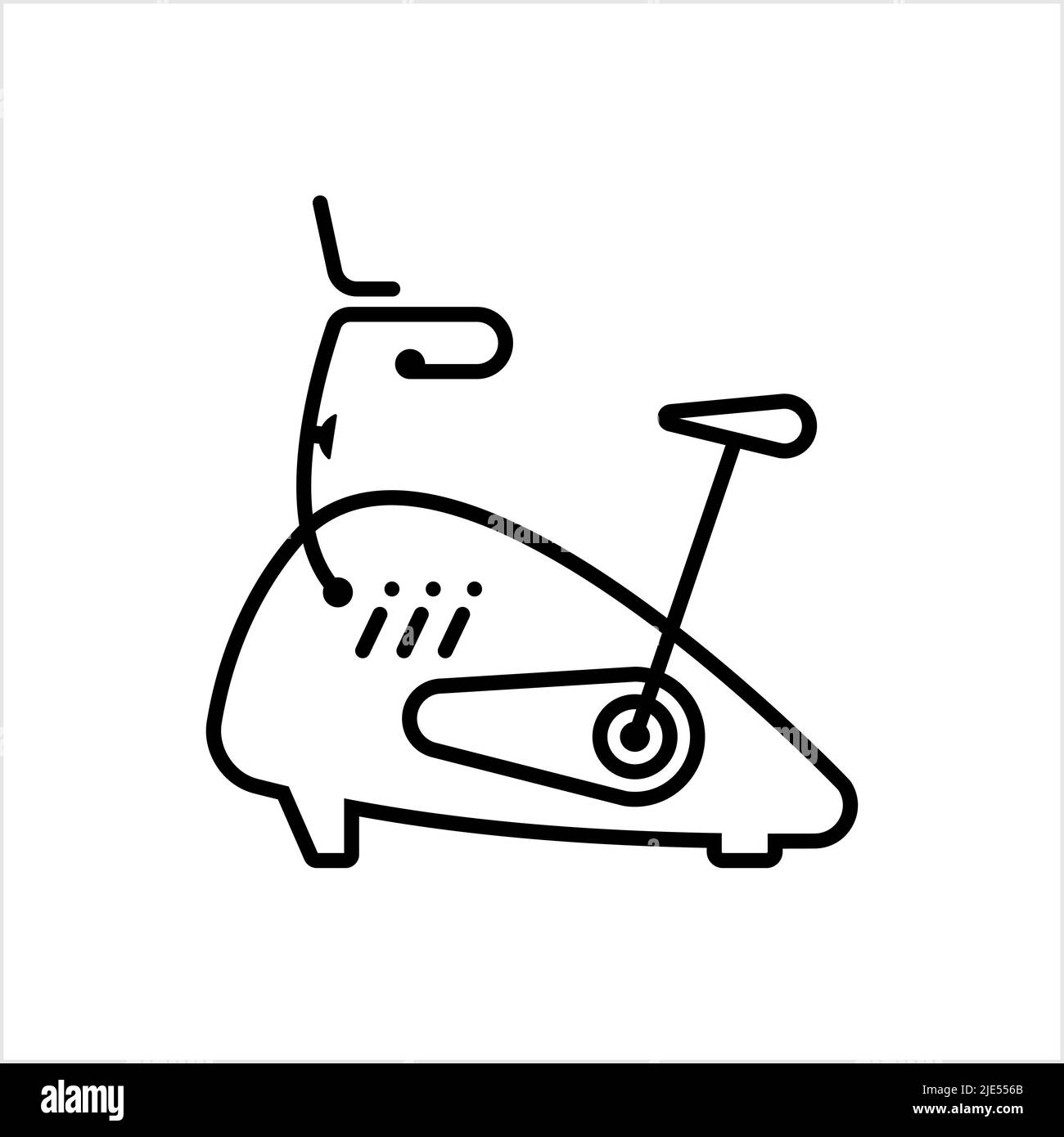 Exercise Bike Icon, Stationary Bike, Exercise Bicycle Icon Vector Art ...