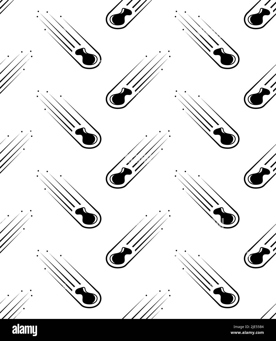 Meteorite Icon Seamless Pattern, Solid Piece Of Debris From Outer Space ...