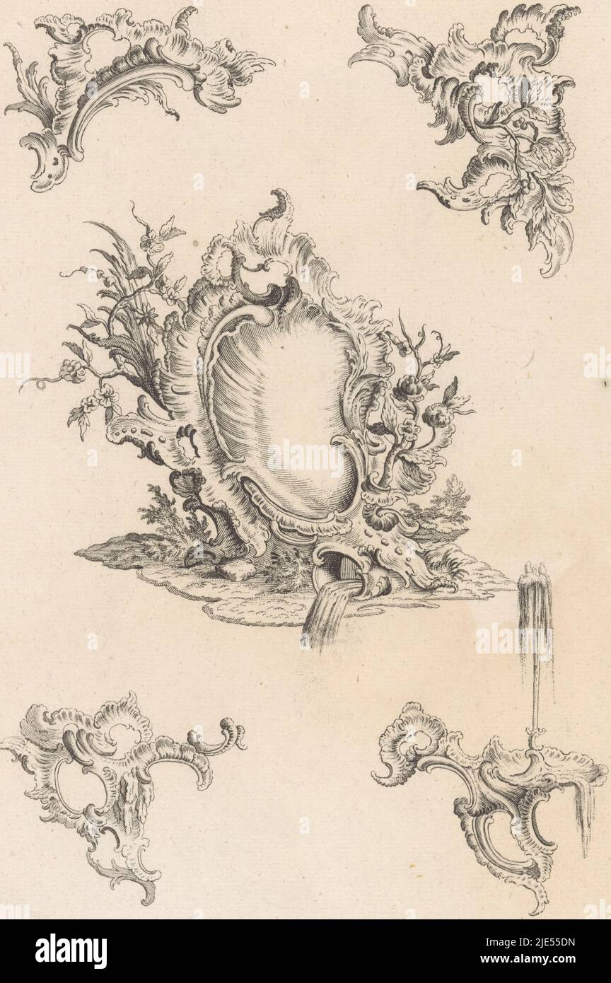 Four rocaille ornaments hi-res stock photography and images - Alamy