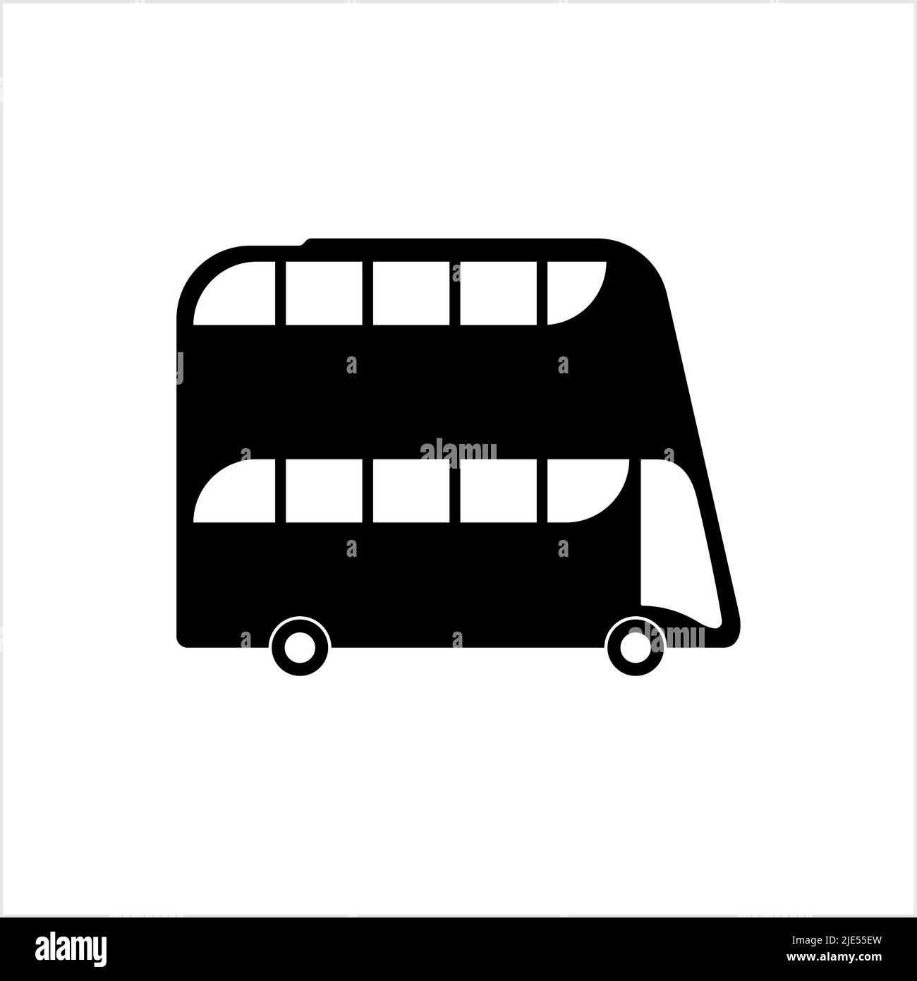 Double Decker Bus Icon, Bus Vector Art Illustration Stock Vector Image ...