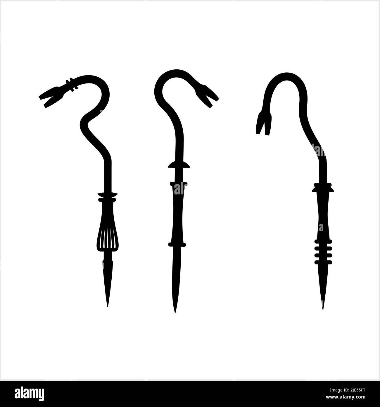 Crowbar Icon, Crowbar Rod Vector Art Illustration Stock Vector Image ...