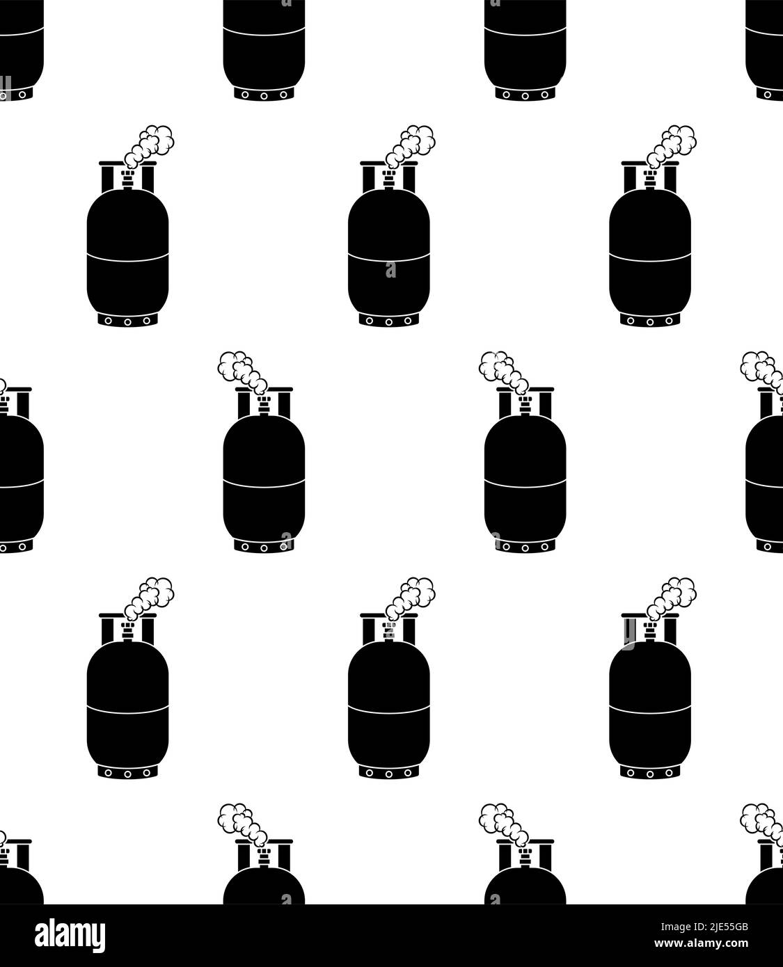 Leaking Lpg Cylinder Icon Seamless Pattern, Liquefied Petroleum, Liquid ...