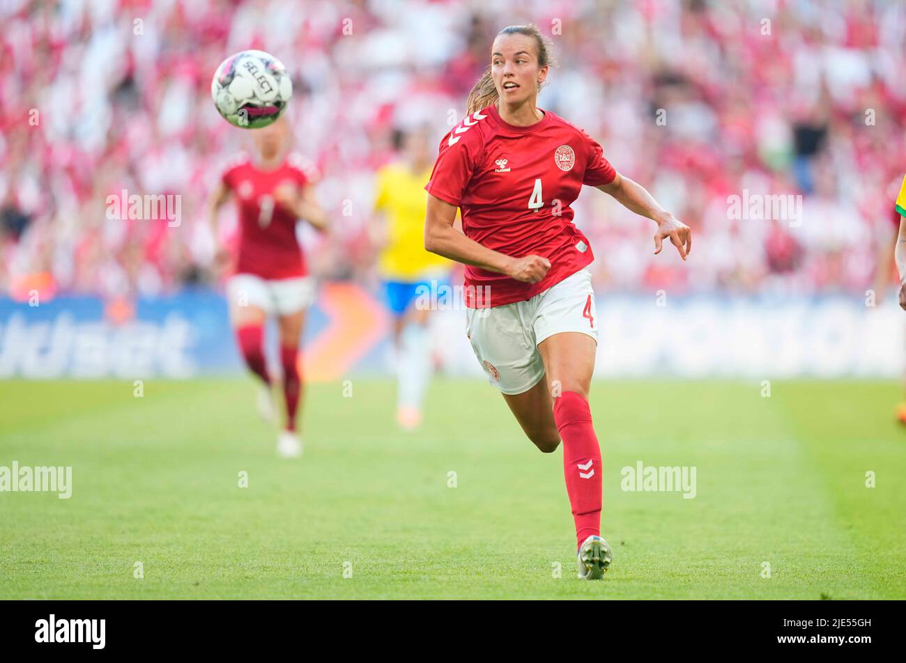 Parken Stadium, Copenhagen, Denmark. 24th June, 2022. Rikke Sevecke of ...