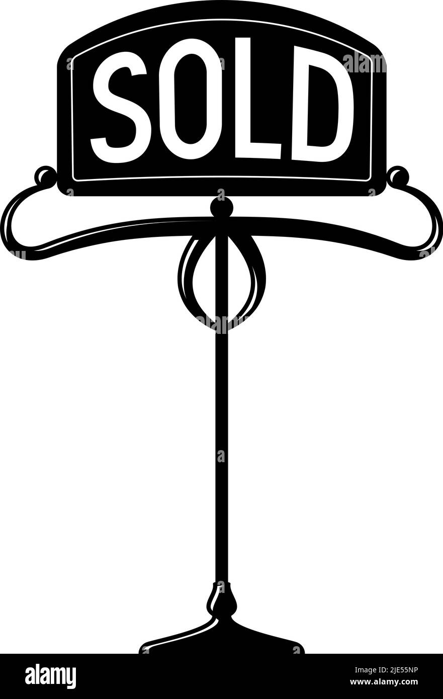 Sold Signage Icon, Sold Out Signage Vector Art Illustration Stock ...