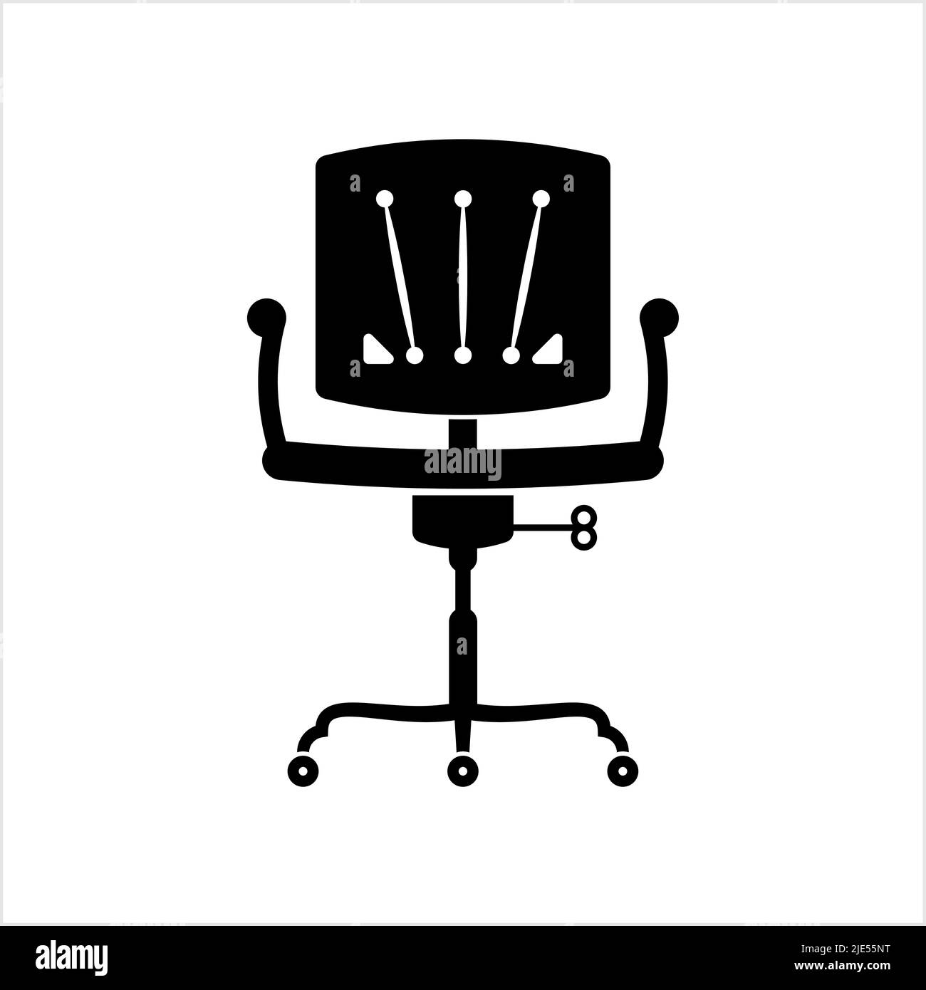 Office Chair Icon, Revolving Chair Vector Art Illustration Stock Vector ...