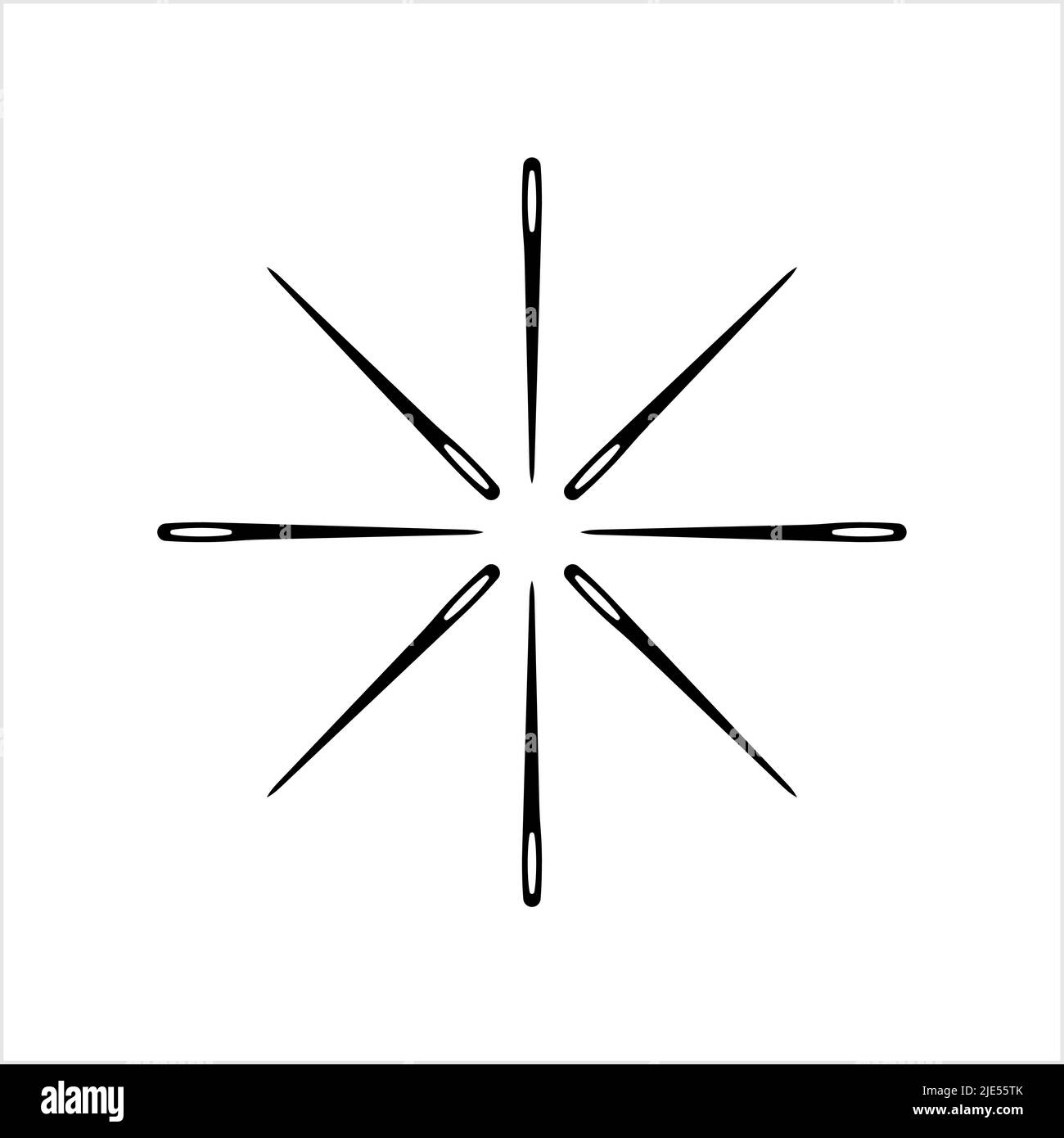 Sewing Needle Icon Vector Art Illustration Stock Vector Image & Art - Alamy