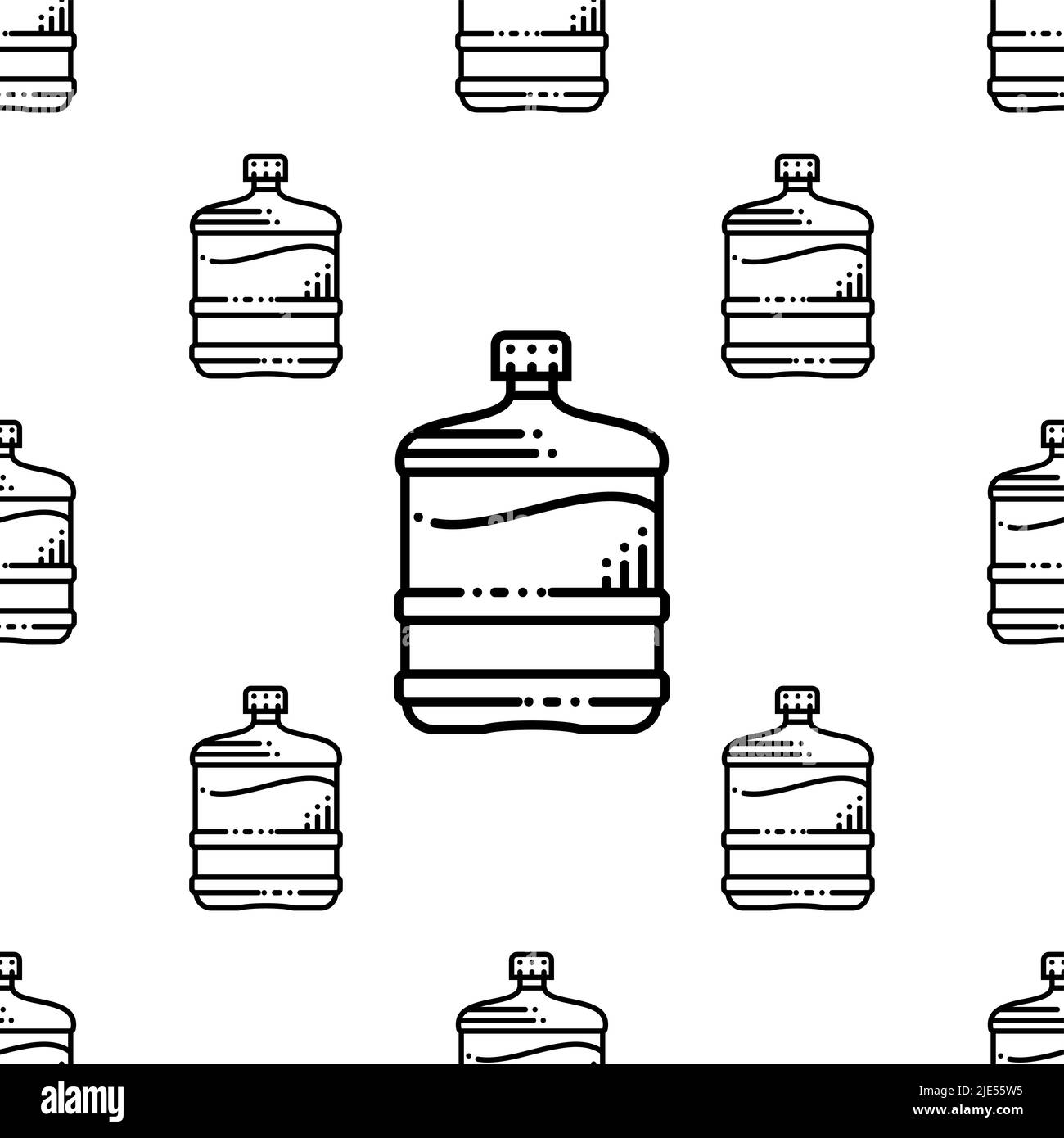 Water Gallon Icon Seamless Pattern, Gallon Bottle Icon, Water Storage ...