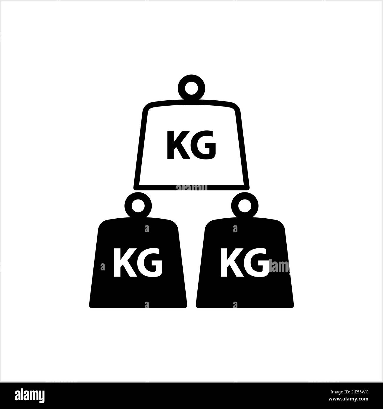 Weight Icon, Weight Kilogram Icon Vector Art Illustration Stock Vector ...