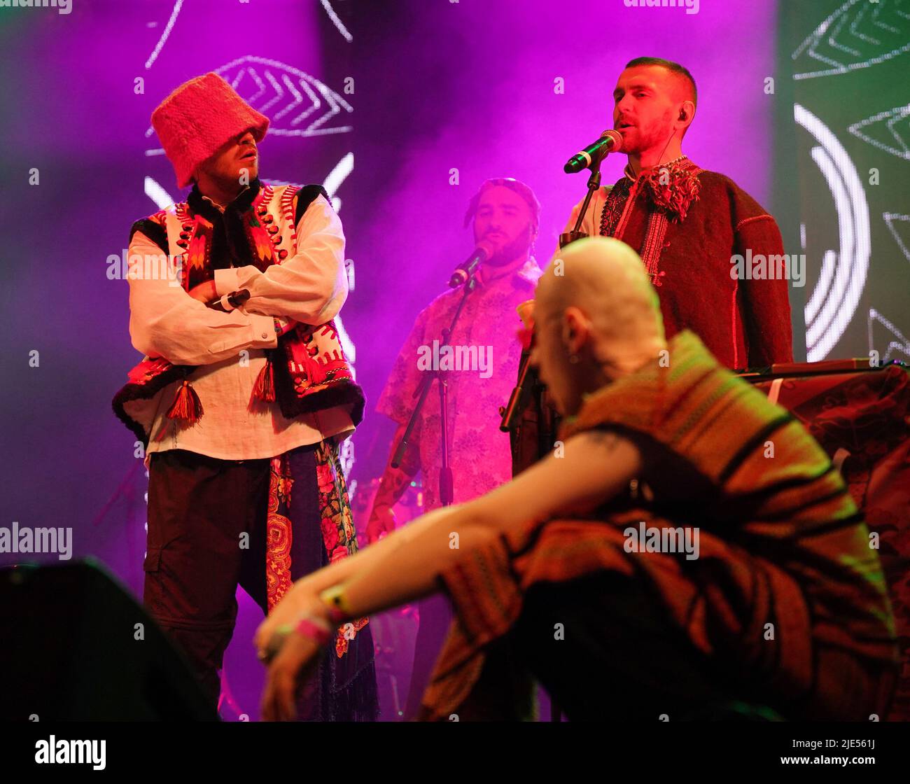 Kalush Orchestra, Eurovision winners from Ukraine, performing their ...
