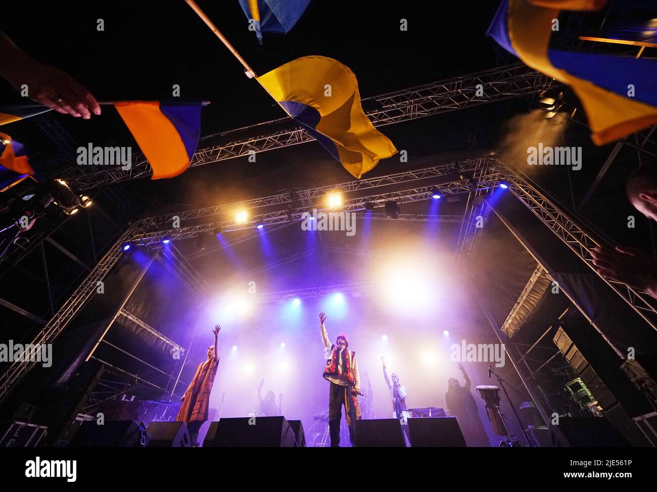 Kalush Orchestra, Eurovision winners from Ukraine, performing their ...