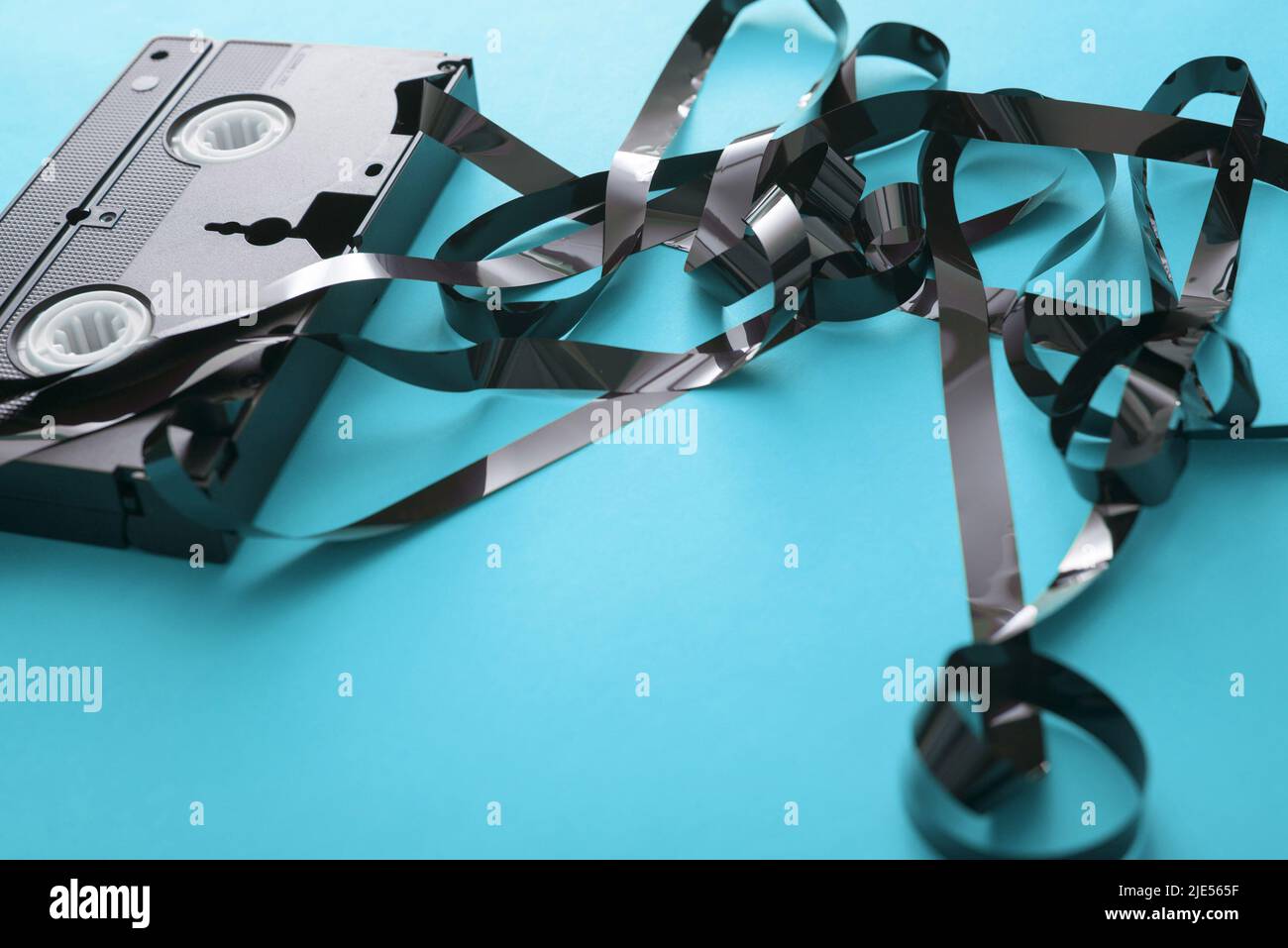 Unwound cassette tape hi-res stock photography and images - Alamy