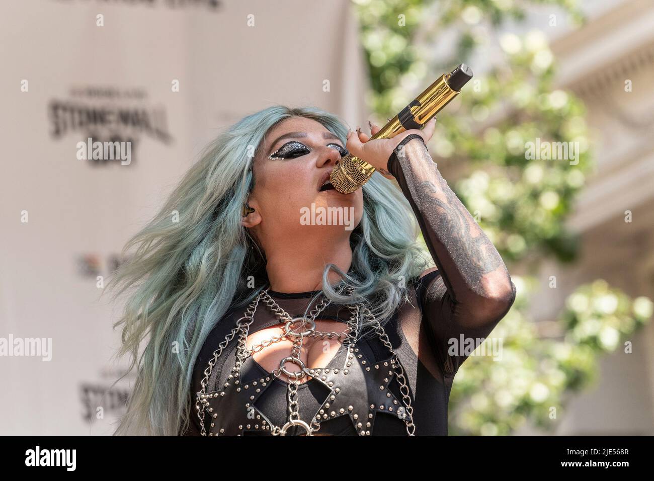 New York, New York, USA. 24th June, 2022. Singer Kesha performs on ...