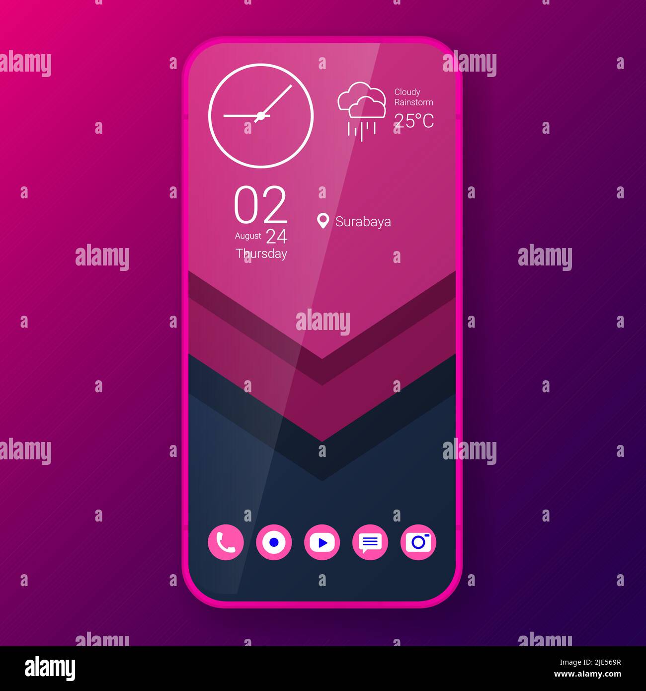 Iphone home screen Stock Vector Images - Alamy