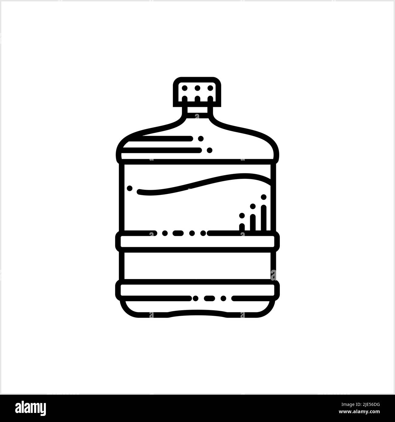 Water Gallon Icon, Gallon Bottle Icon, Water Storage Bottle Vector Art ...