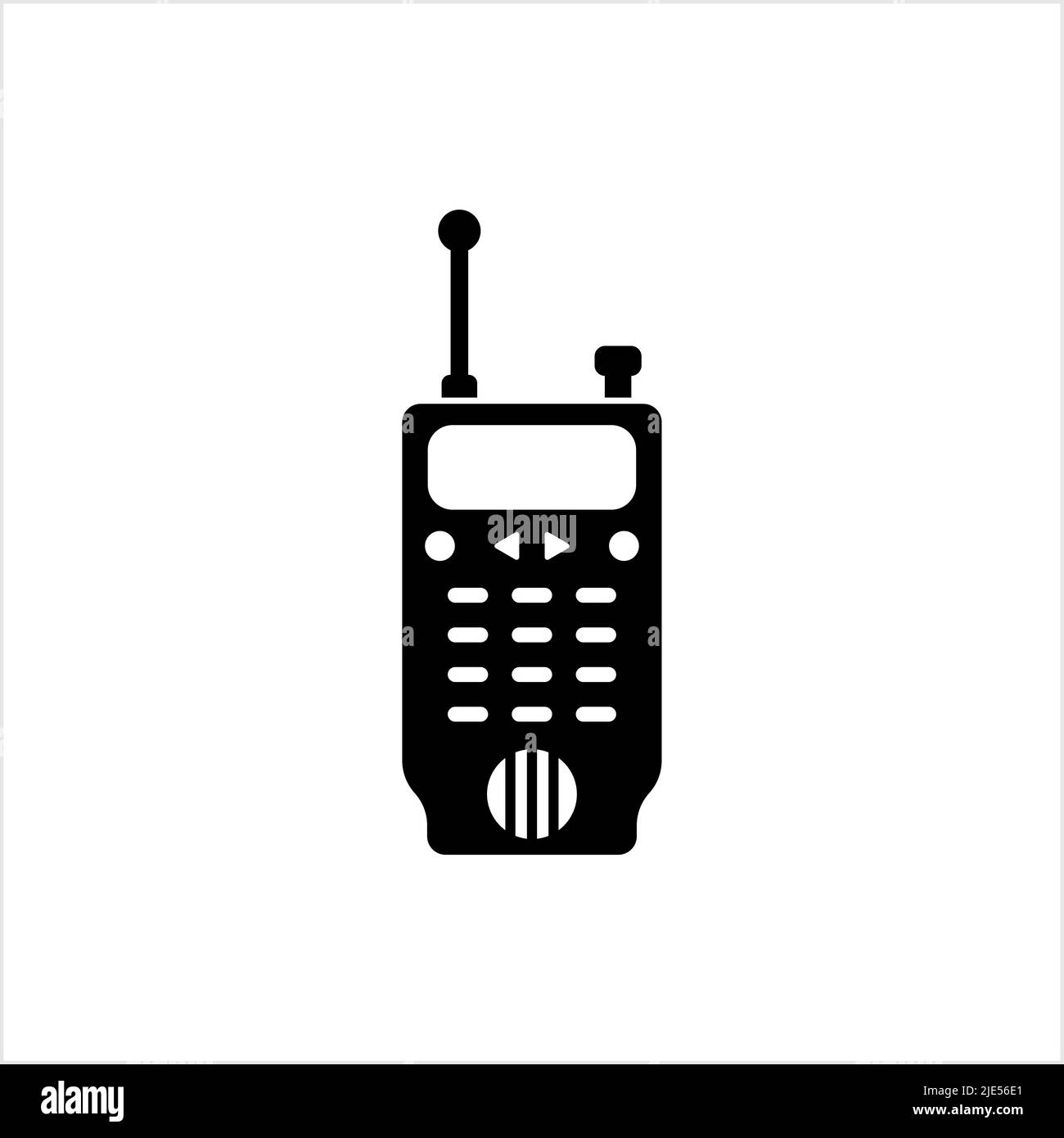 Walkie Talkie Icon, Handheld Portable, Two Way Radio Transceiver For ...