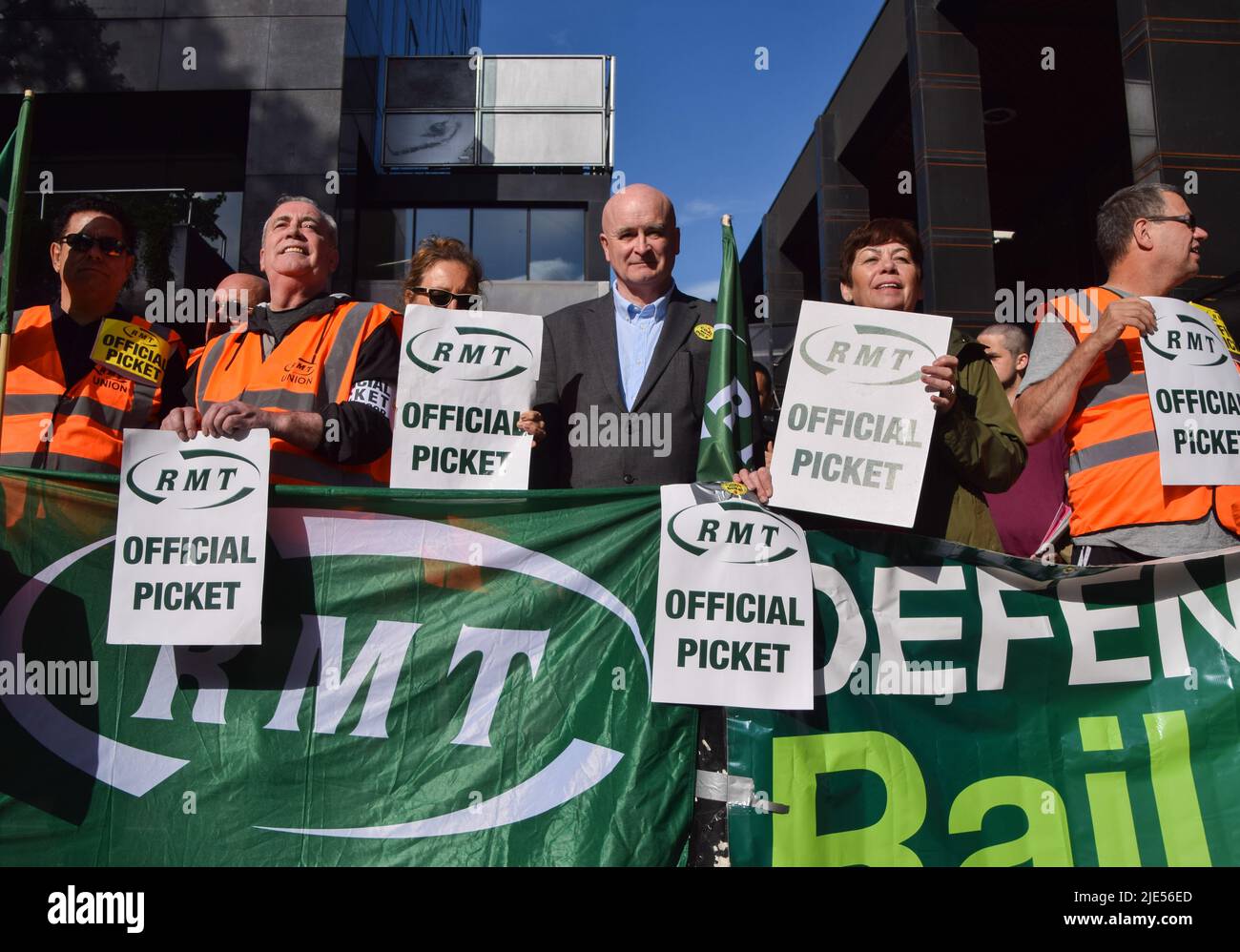 London, UK. 25th June 2022. RMT union General Secretary Mick Lynch ...