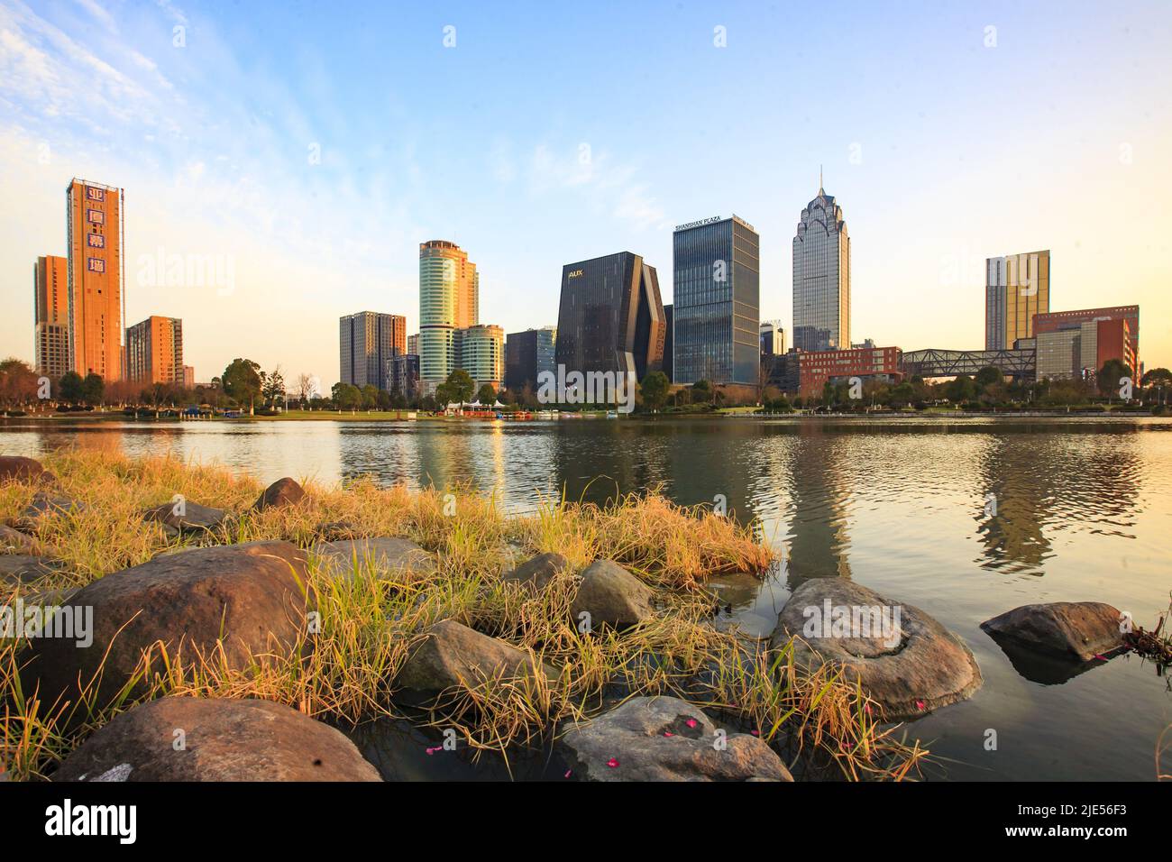 Zhejiang ningbo yinzhou and business district in the south park the ...