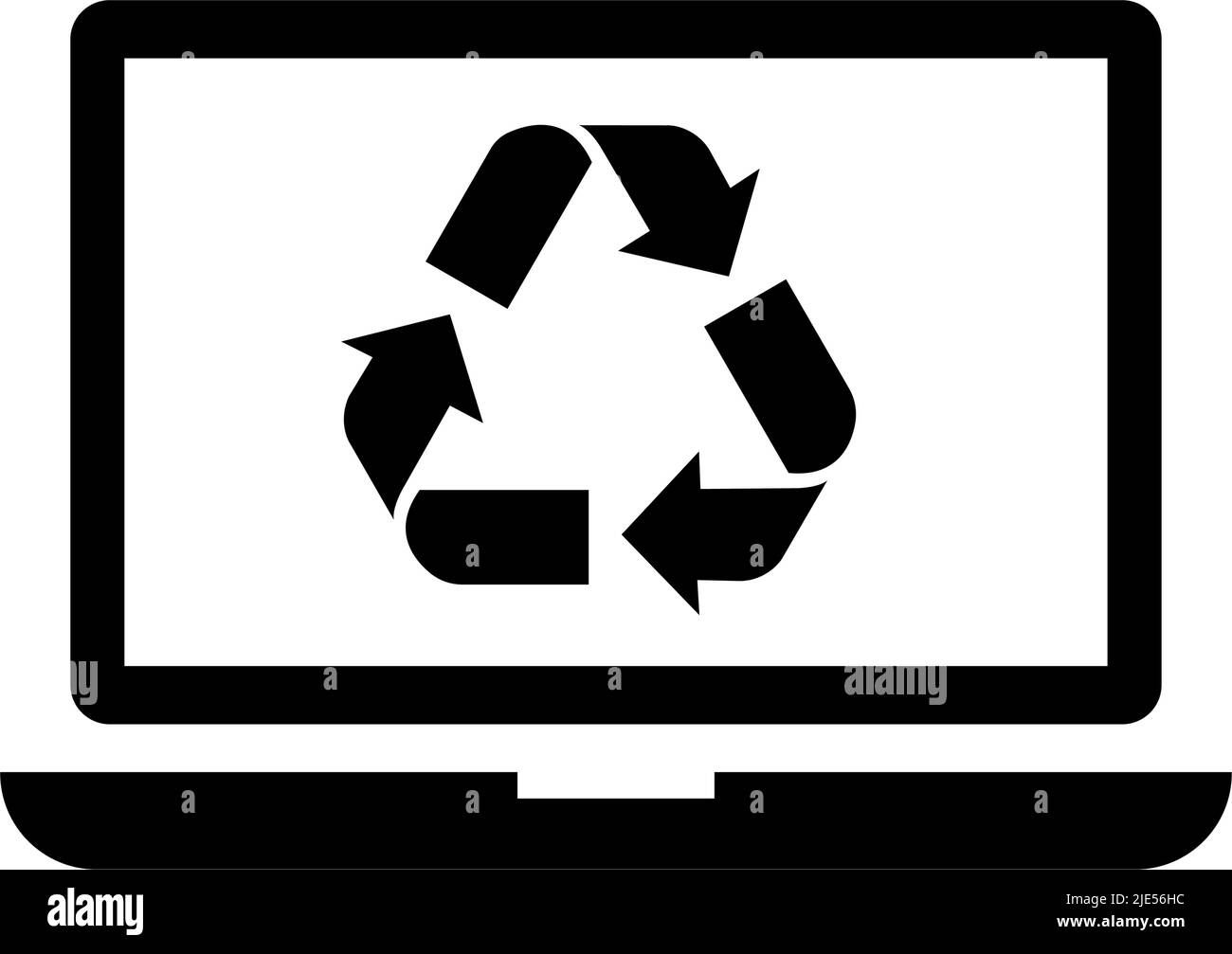 Refurbish PC, recycle pc vector icon illustration Stock Vector Image ...