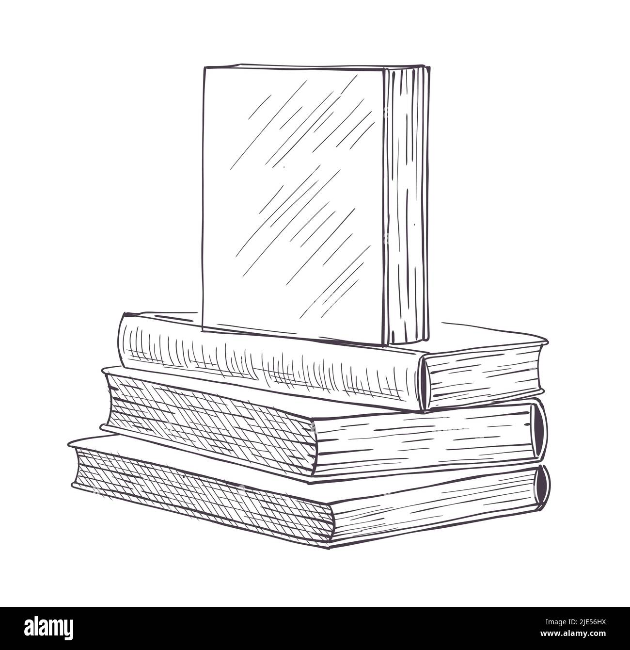 Books vector hand drawn illustration sketch style Stock Vector Image ...
