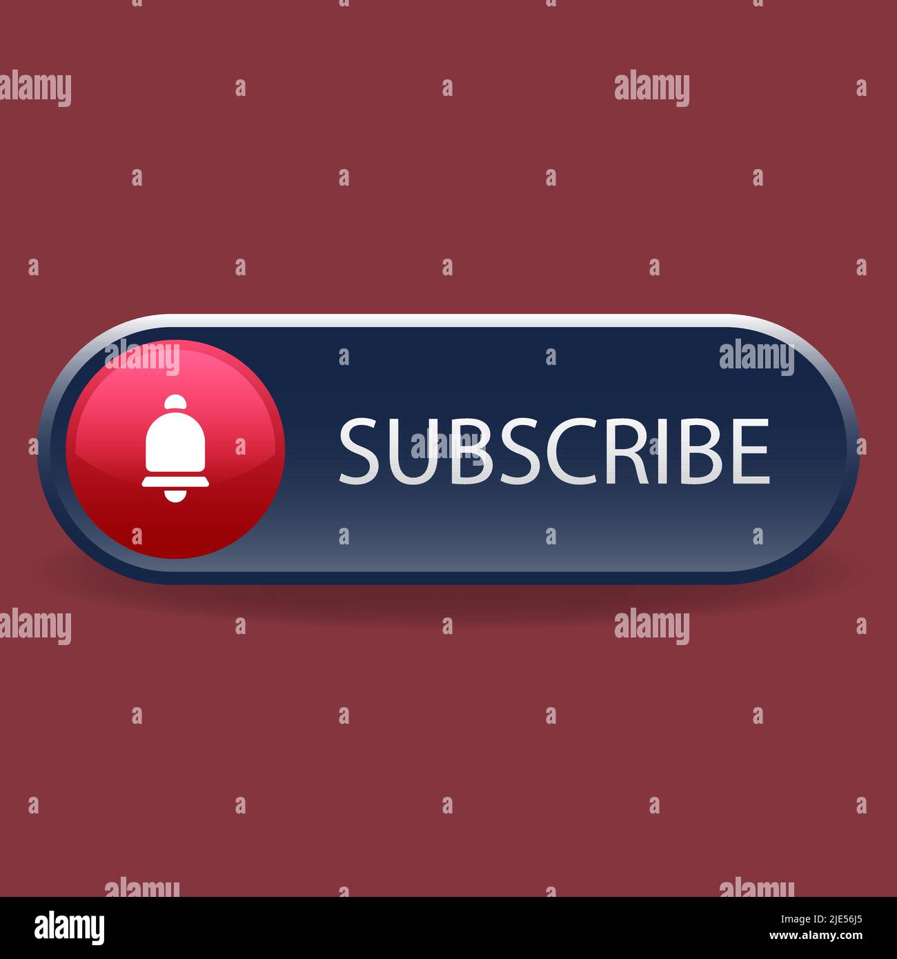 Subscribe button icon 3d Stock Vector Images - Alamy