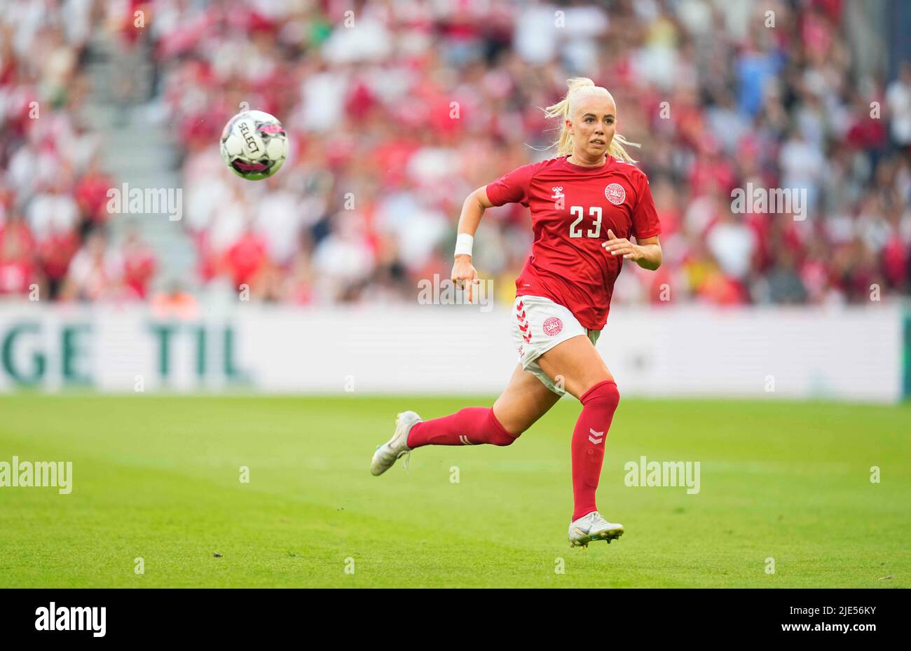 Parken Stadium, Copenhagen, Denmark. 24th June, 2022. Sofie Svava of ...