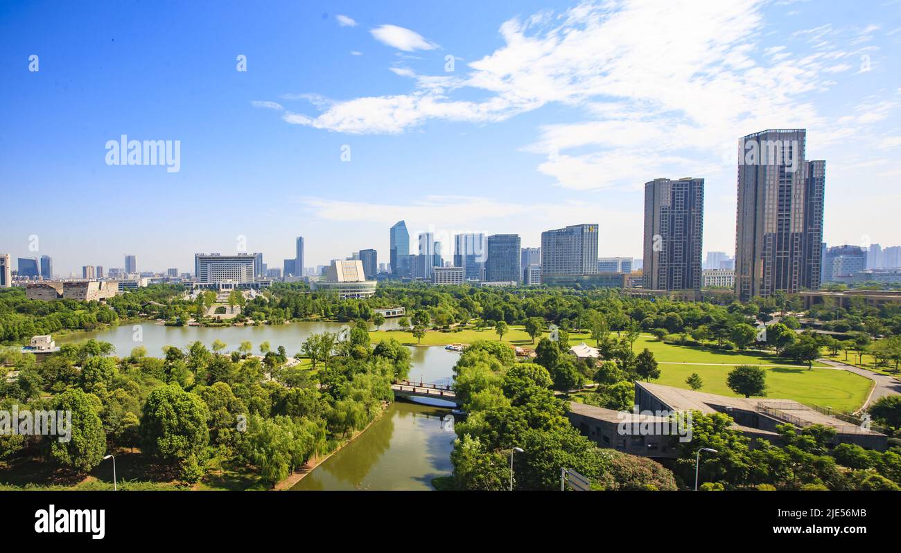 Zhejiang ningbo yinzhou yinzhou park lake Stock Photo - Alamy