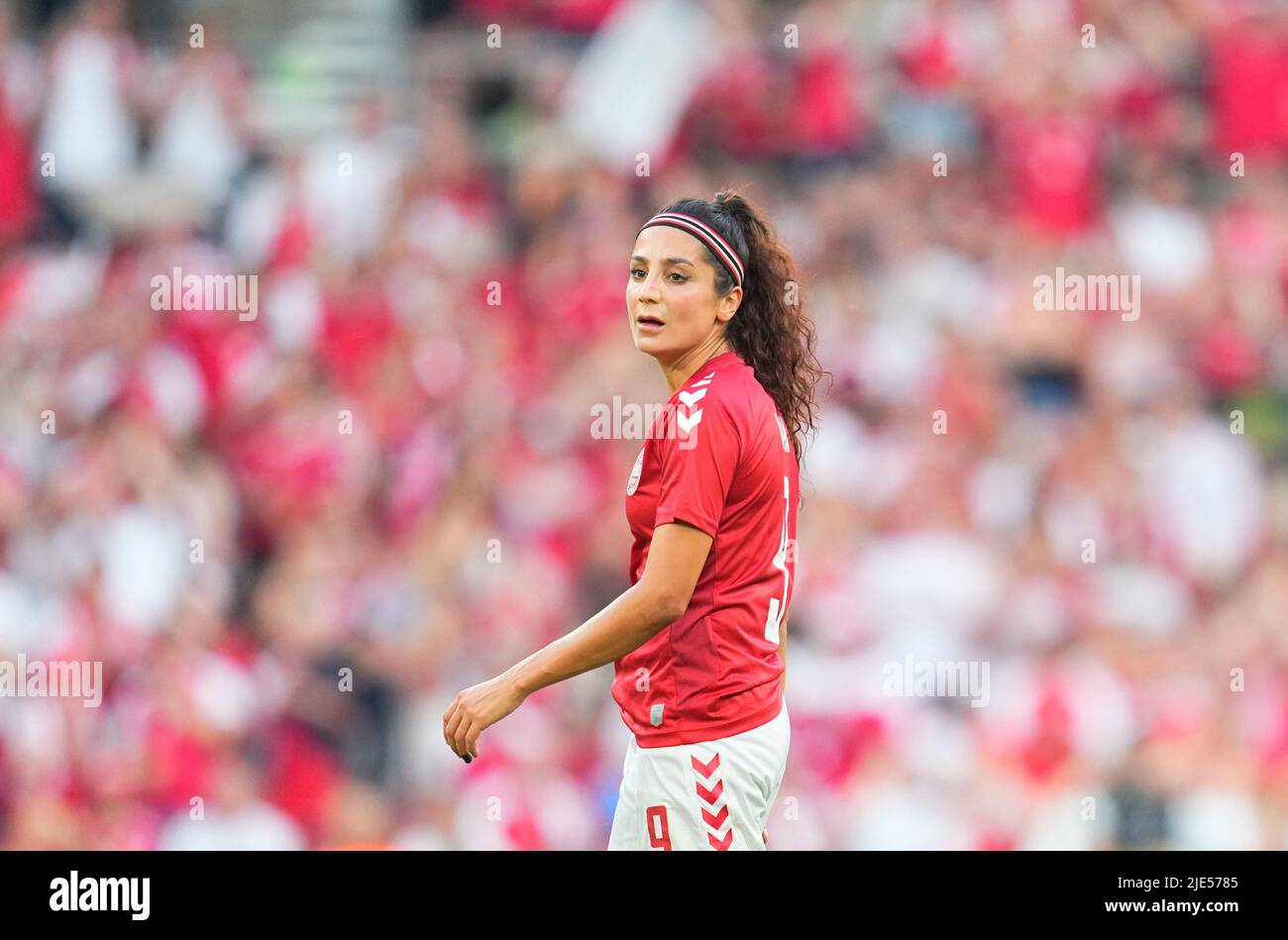 Parken Stadium, Copenhagen, Denmark. 24th June, 2022. Nadia Nadim of ...
