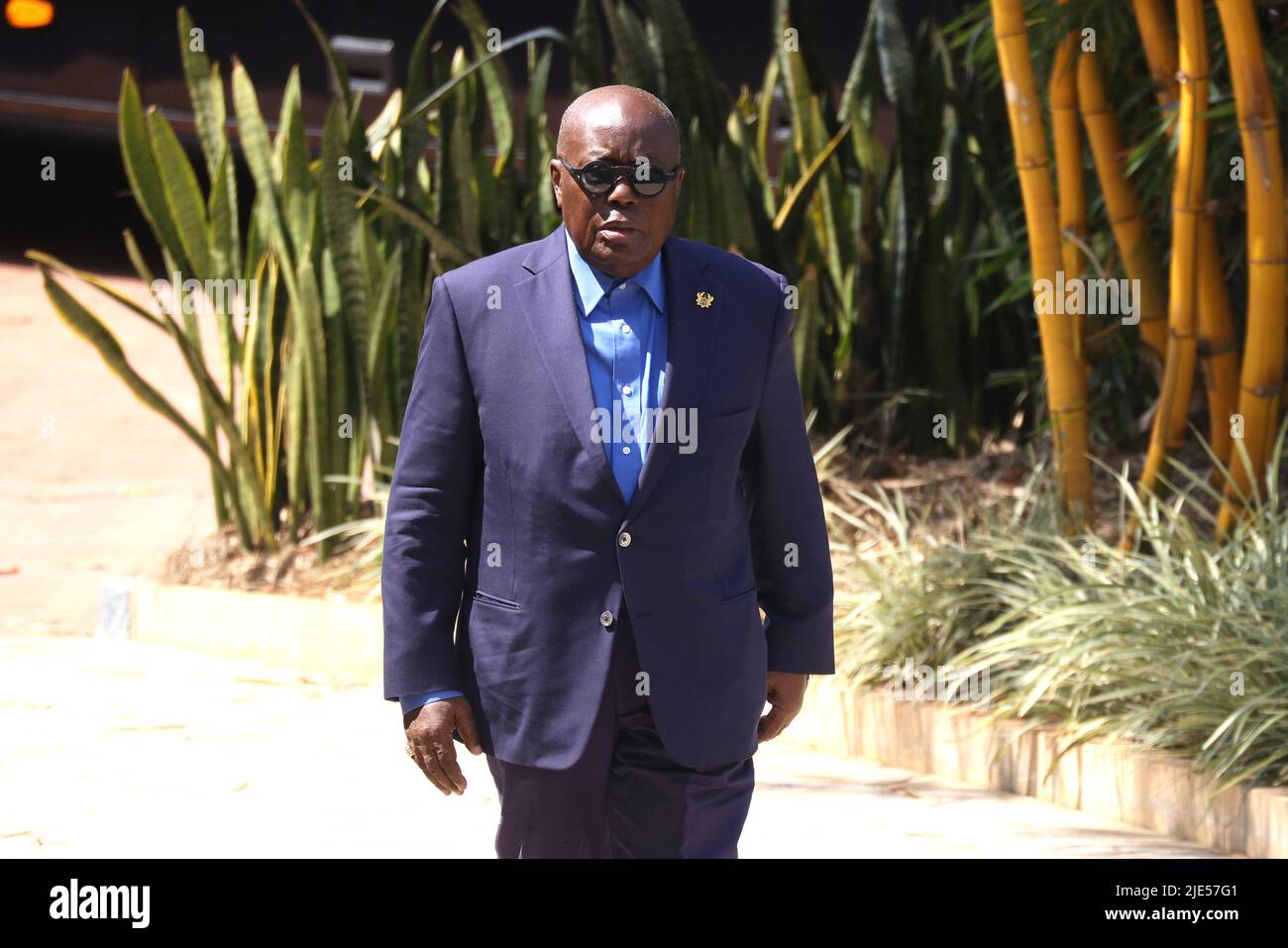 President of Ghana Nana Akufo-Addo arrives for the Leaders' Retreat on ...