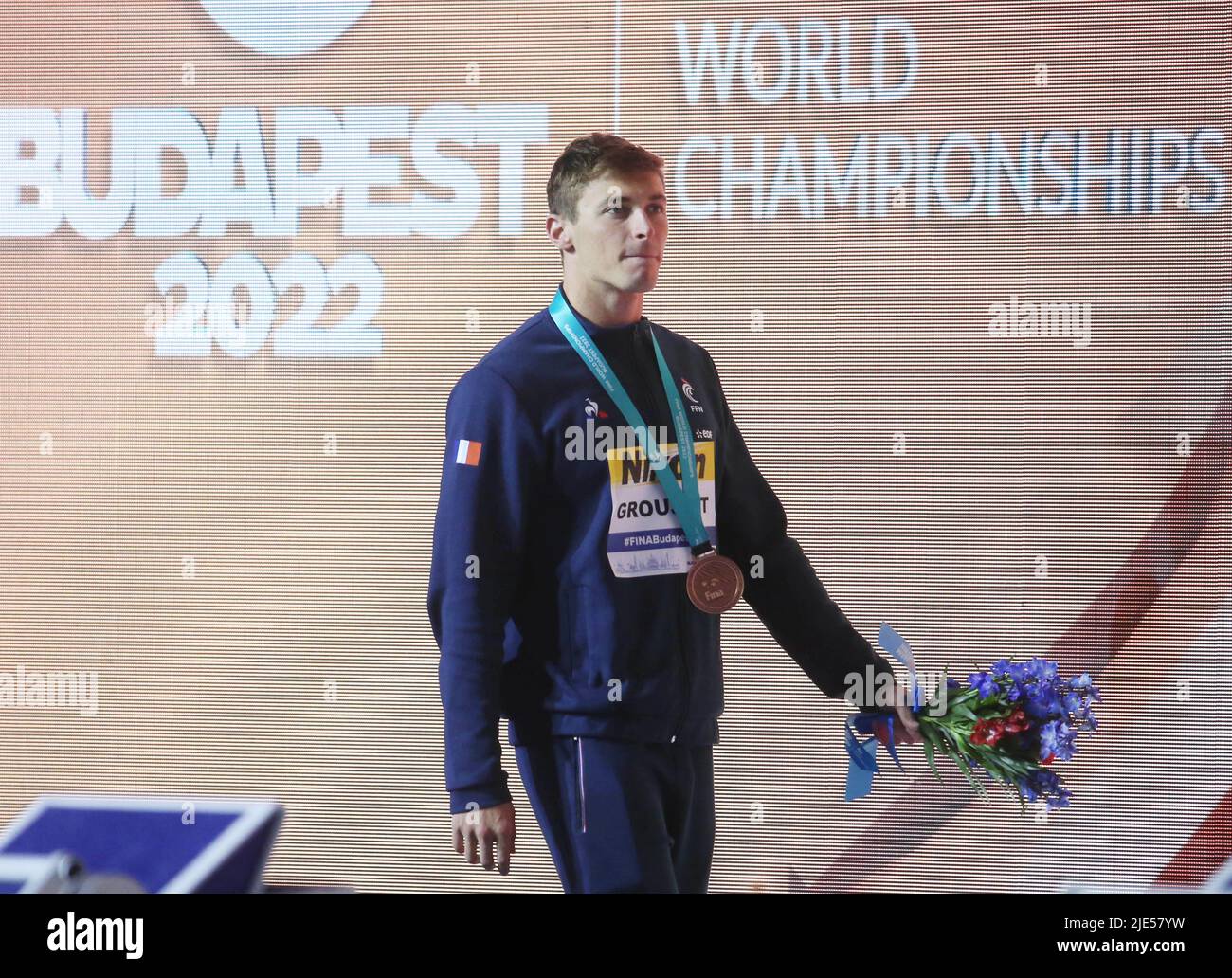 Maxime Grousset of France Bronze medal, 50 M Freestyle Men during the ...