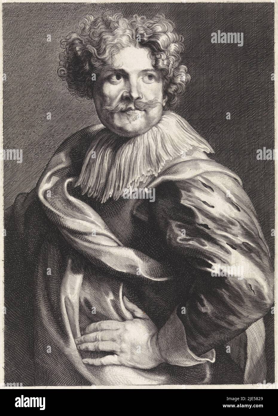 Portrait of the painter Simon the Fox, print maker: Paulus Pontius ...