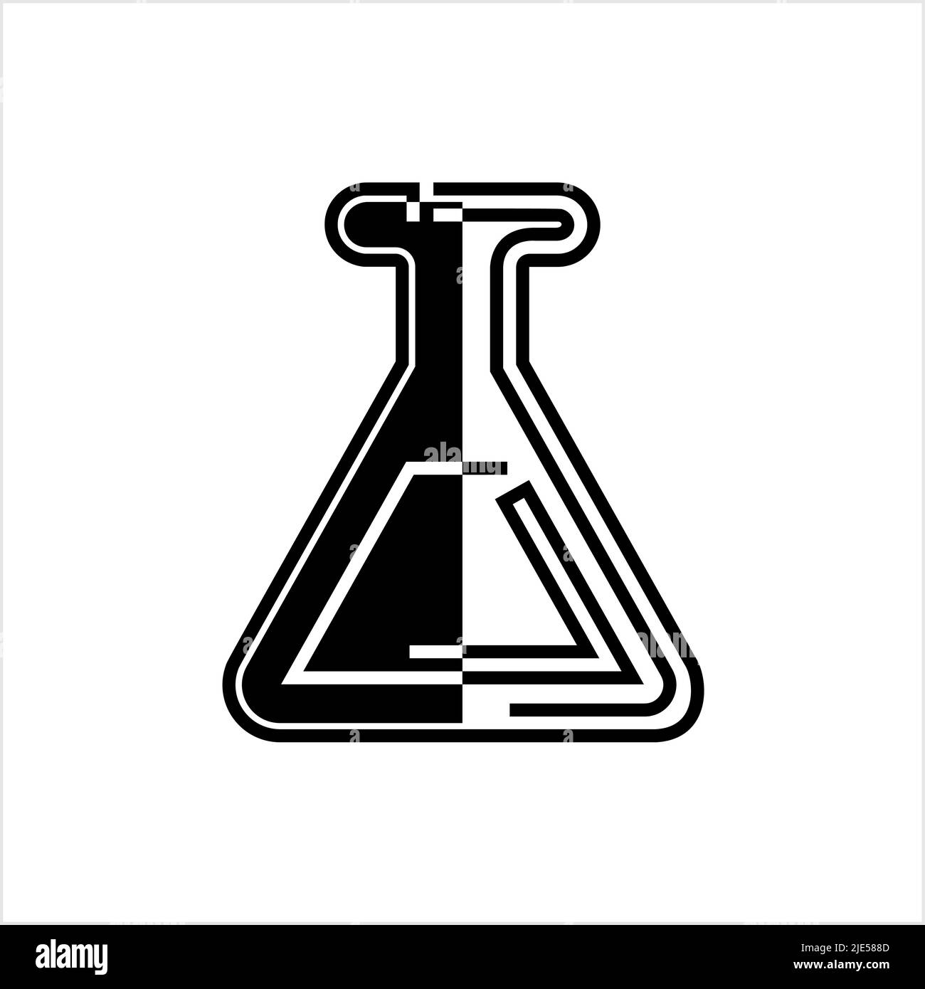 Beaker Icon, Beaker Vector Art Illustration Stock Vector Image & Art ...