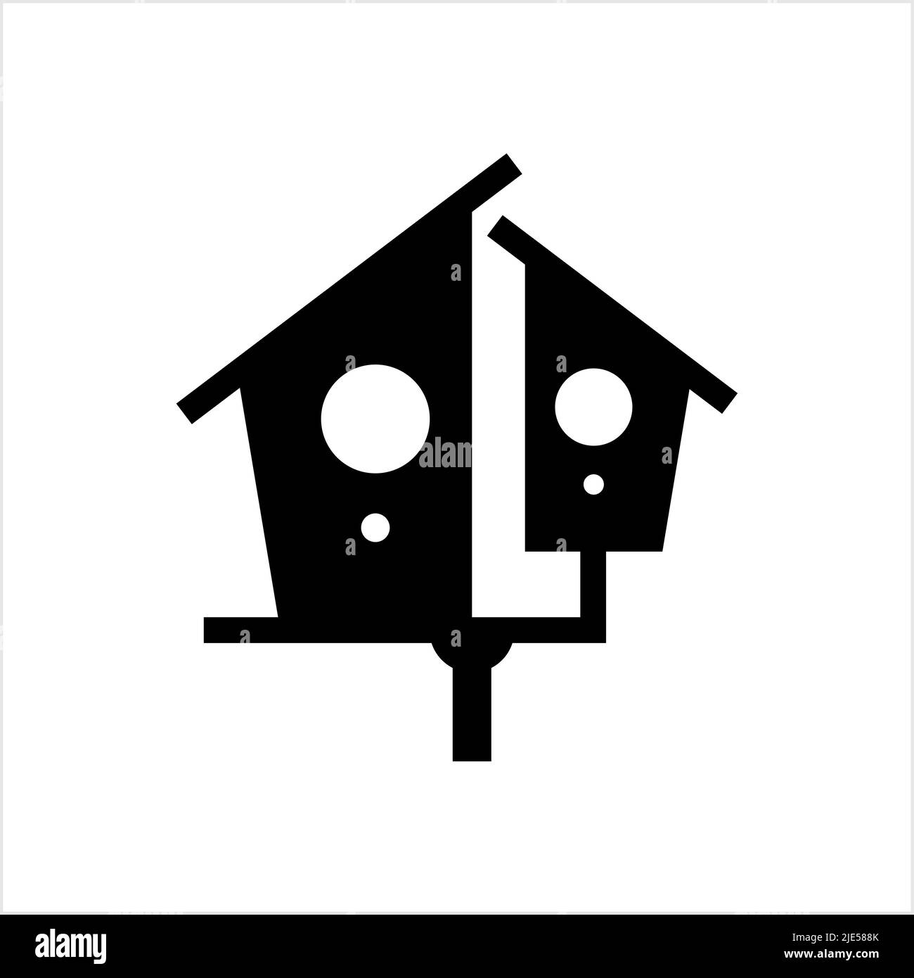Bird House Icon, Nest, Bird House Vector Art Illustration Stock Vector ...