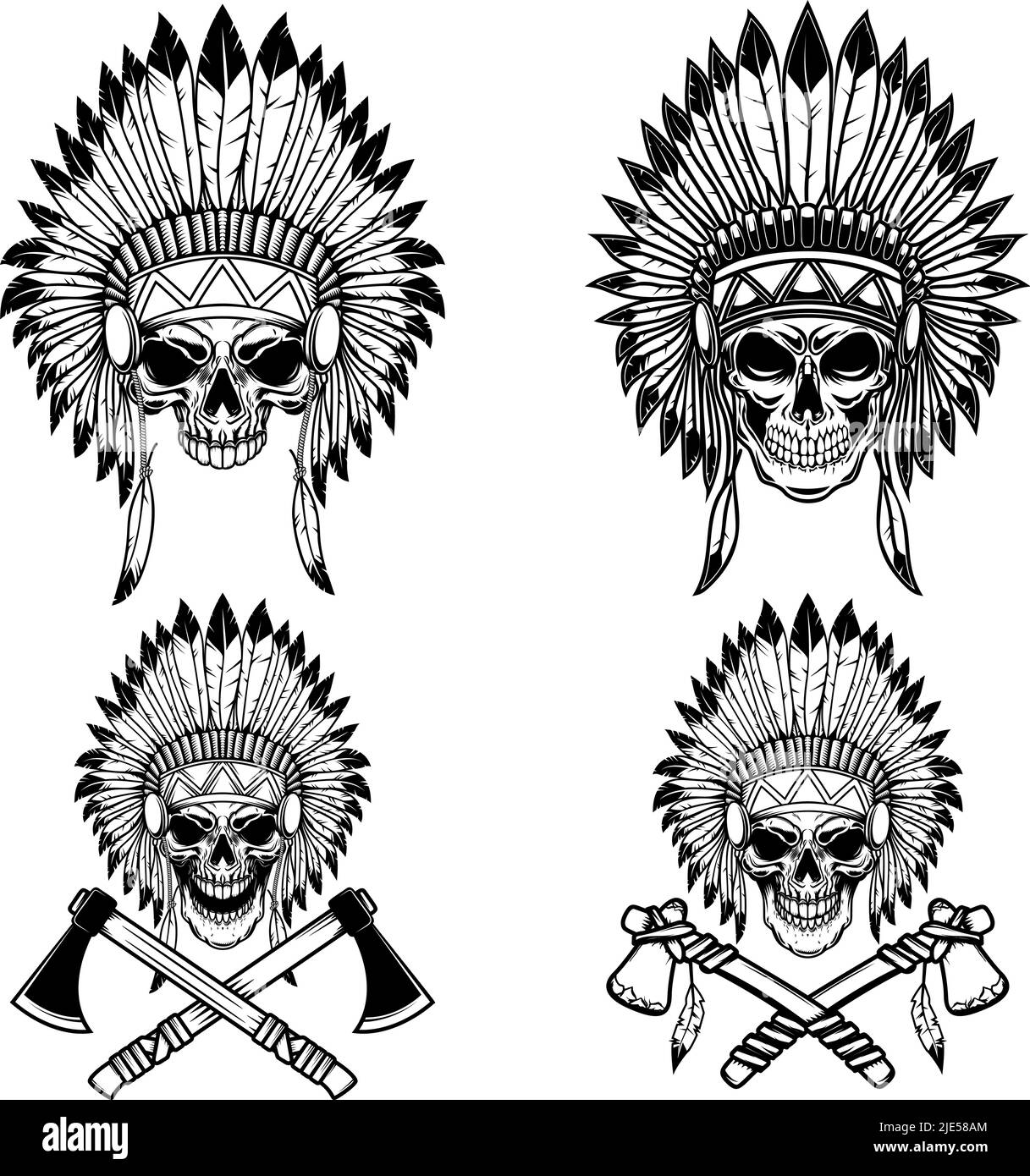 Crossed tomahawk Cut Out Stock Images & Pictures - Alamy